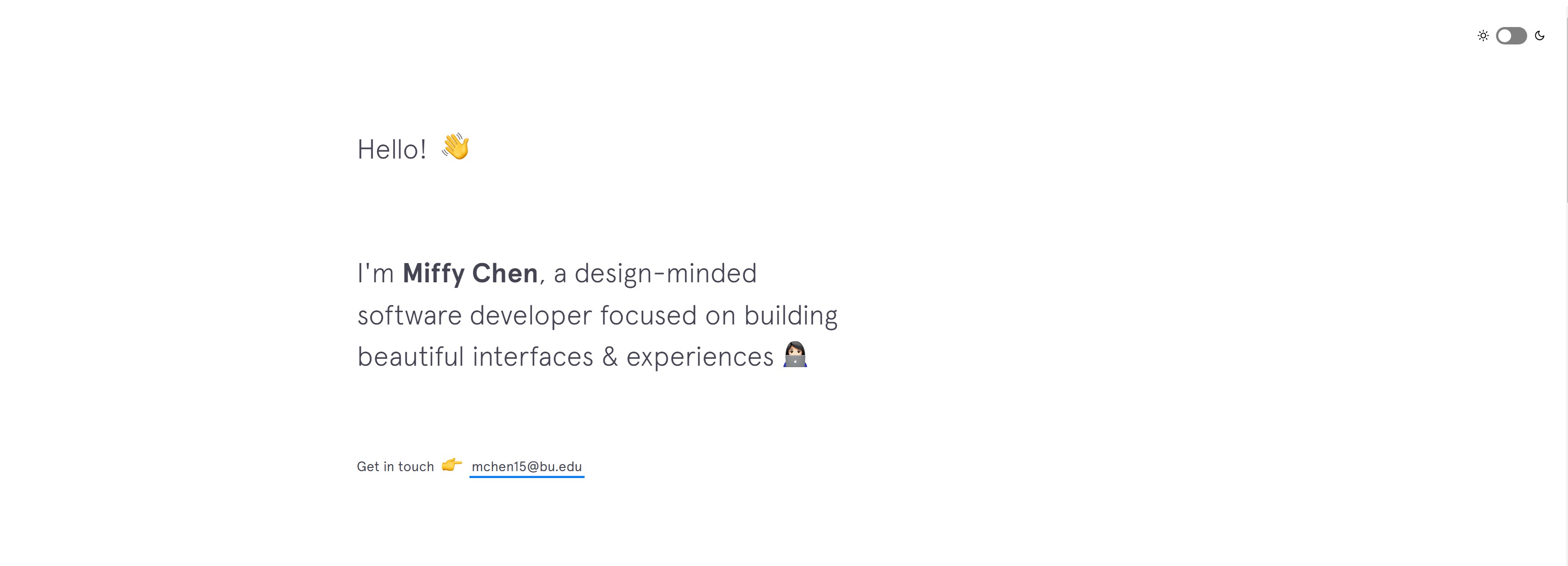 Miffy Chen | Software Engineer